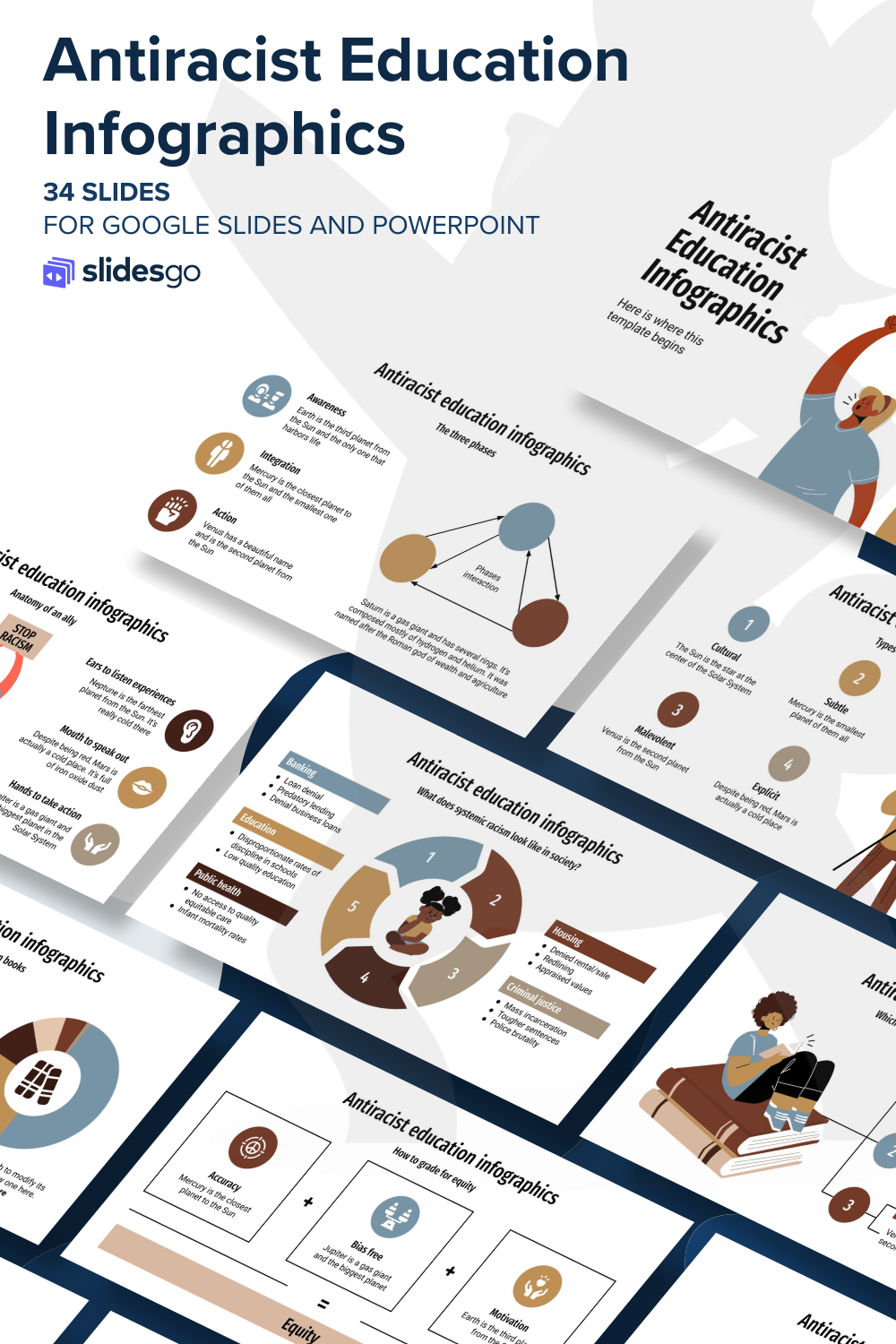 Antiracist Education Infographics | Google Slides & PowerPoint