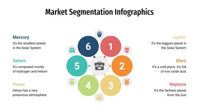 Infographies segmentation marché | Modèle Google Slides et PPT