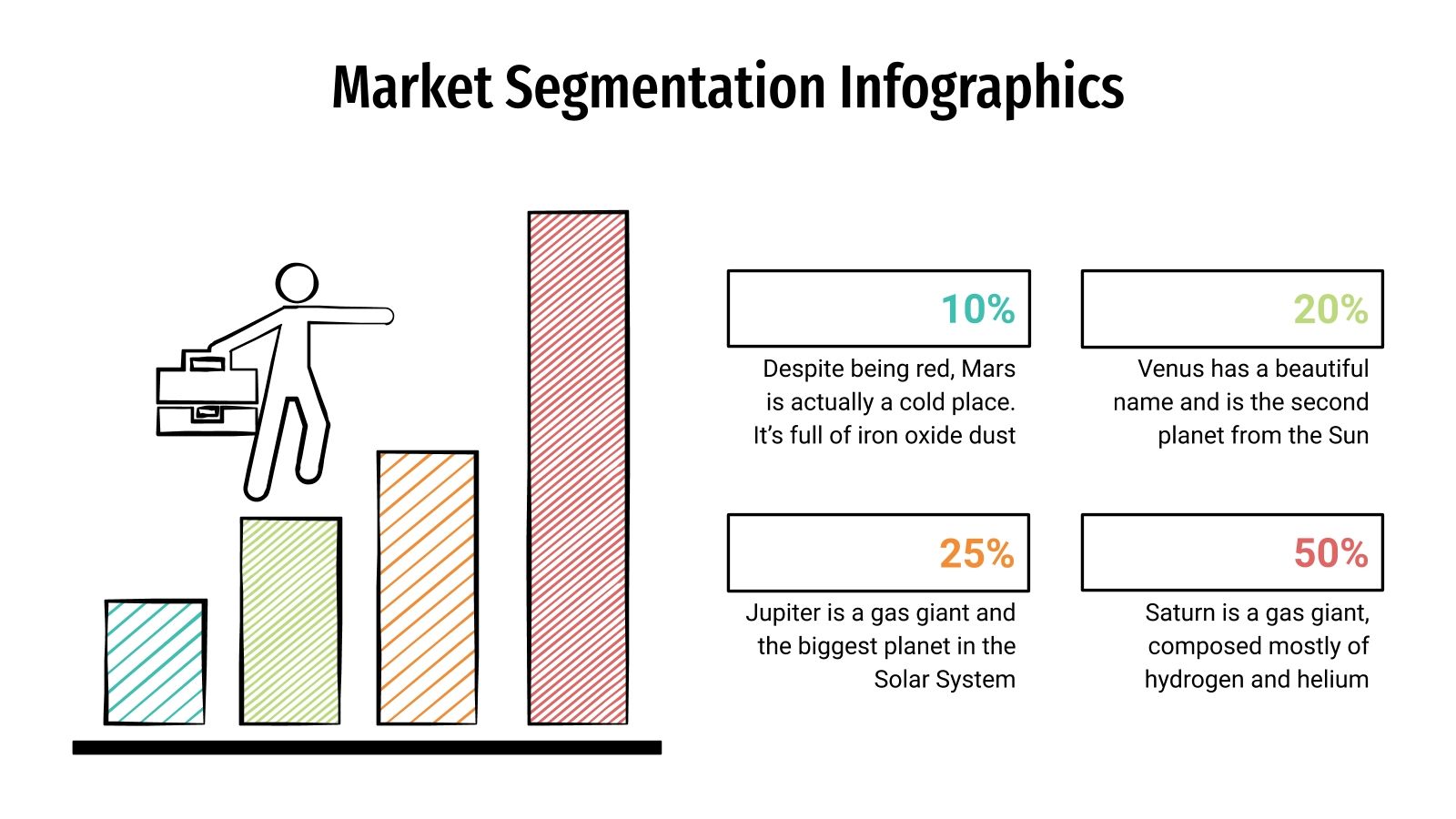 Infographies segmentation marché | Modèle Google Slides et PPT