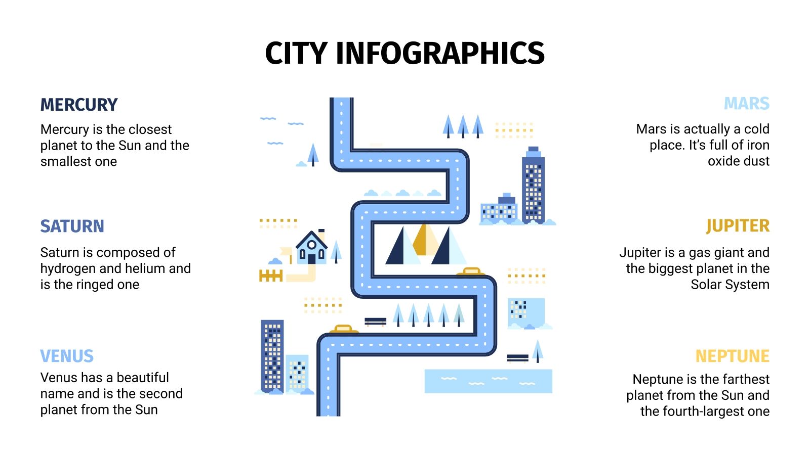 Free City Infographics for Google Slides and PowerPoint