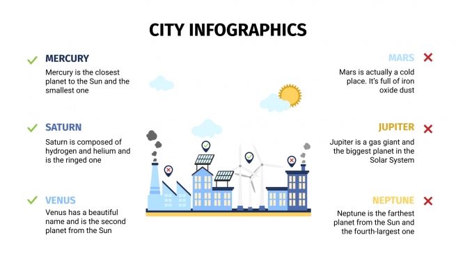 Free City Infographics for Google Slides and PowerPoint