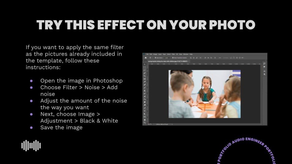 Audio Engineer Portfolio | Google Slides & PowerPoint
