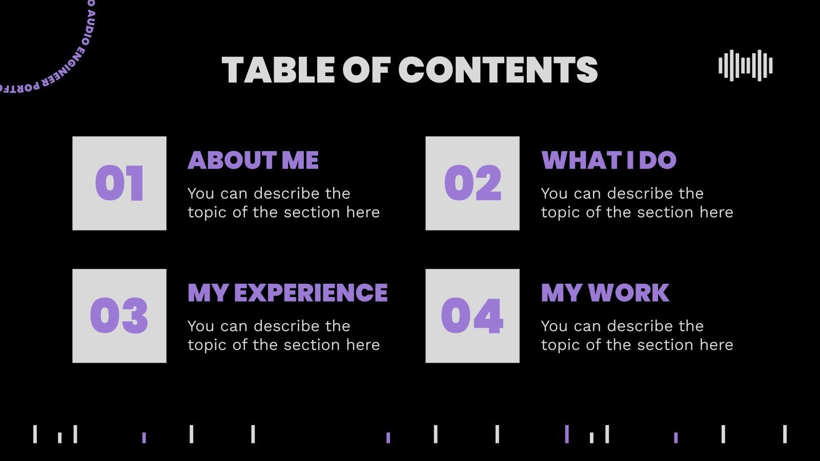 Audio Engineer Portfolio | Google Slides & PowerPoint