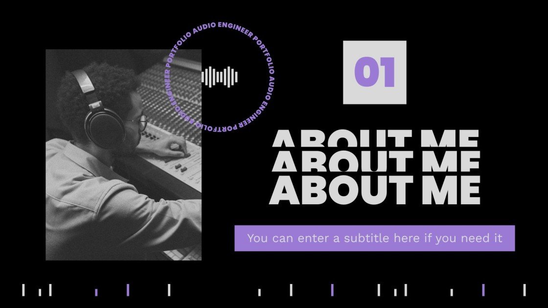 Audio Engineer Portfolio | Google Slides & PowerPoint