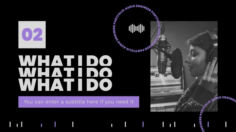 Audio Engineer Portfolio | Google Slides & PowerPoint