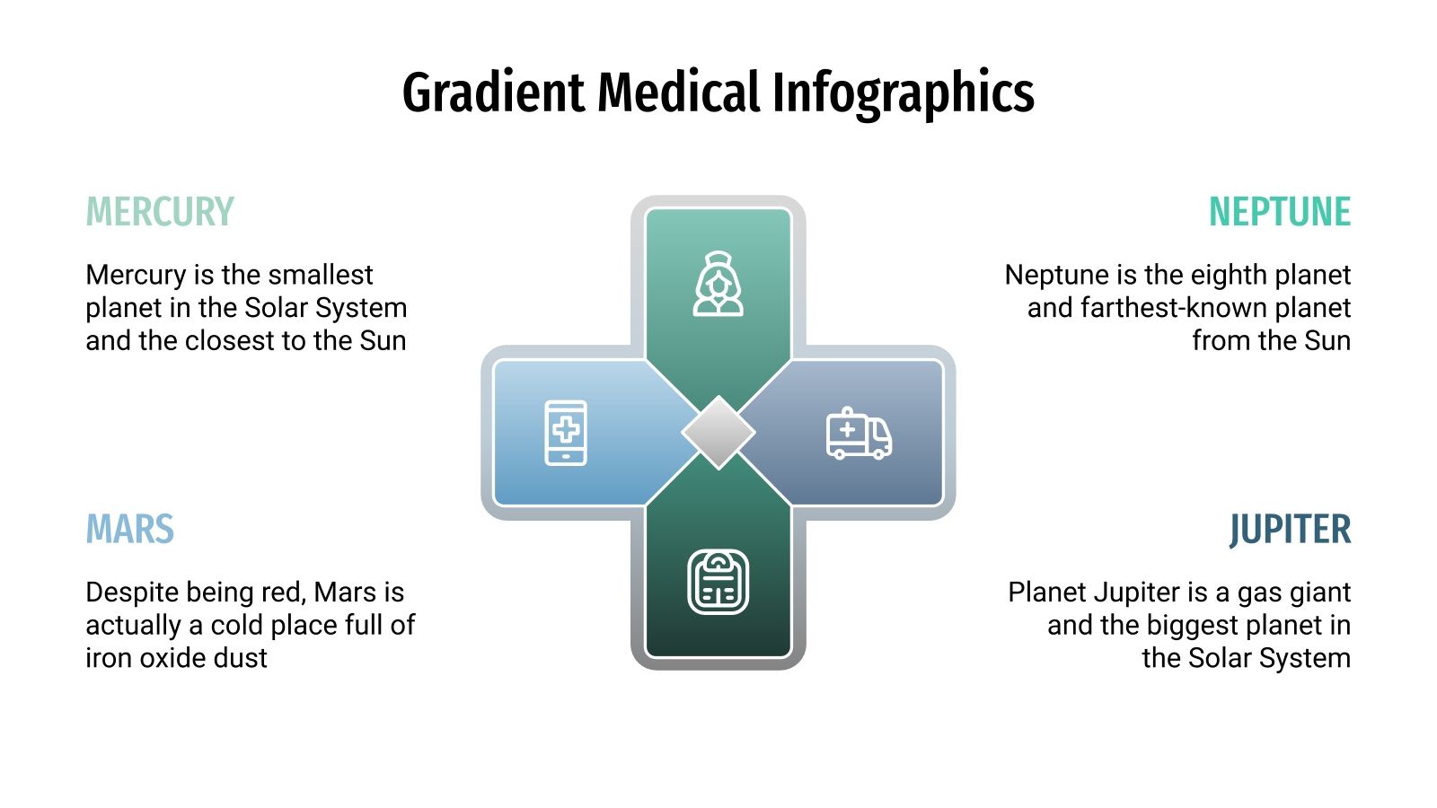 Free Gradient Medical Infographics for Google Slides and PPT