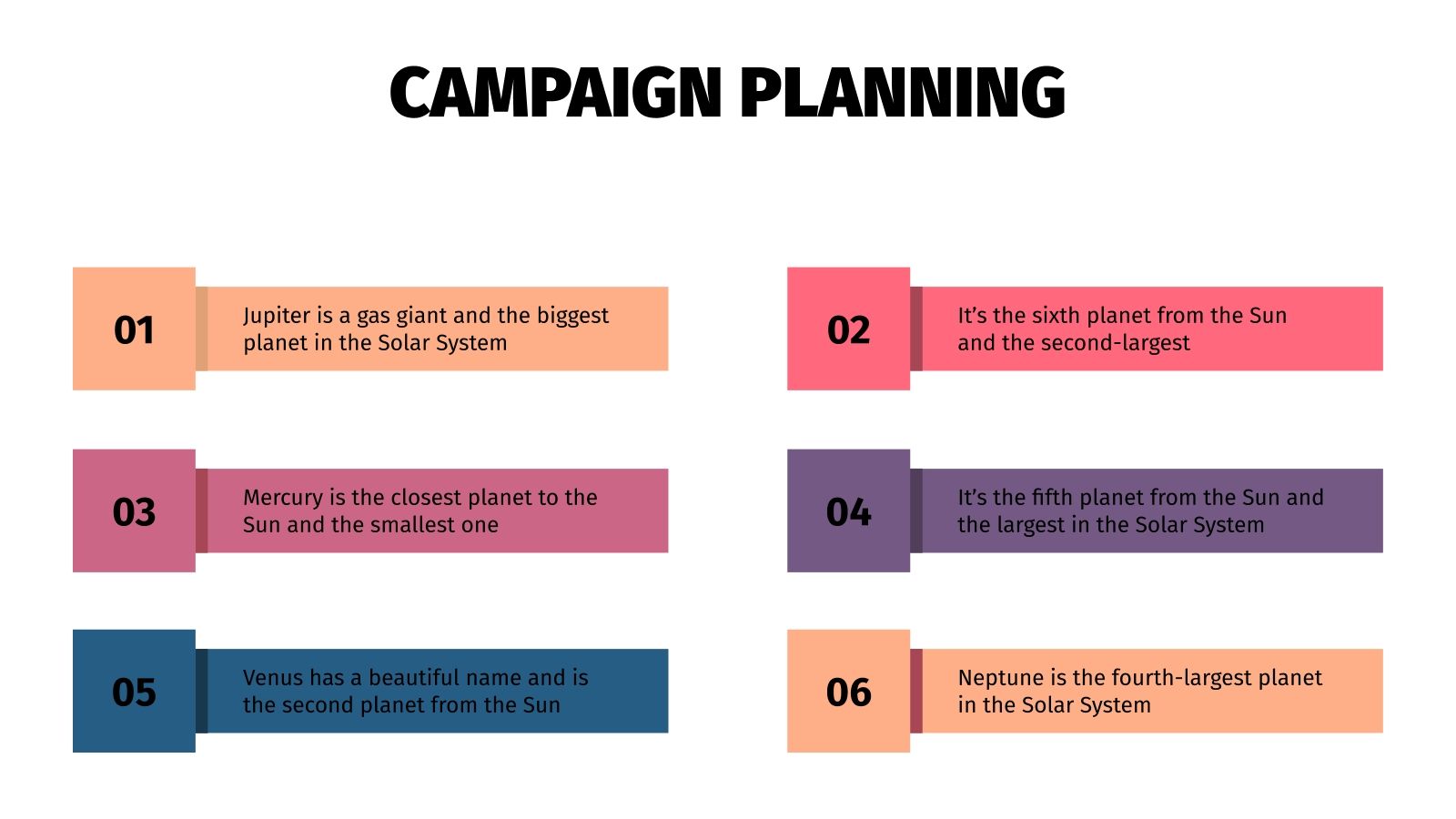 Free Campaign Planning Infographics for Google Slides and PPT