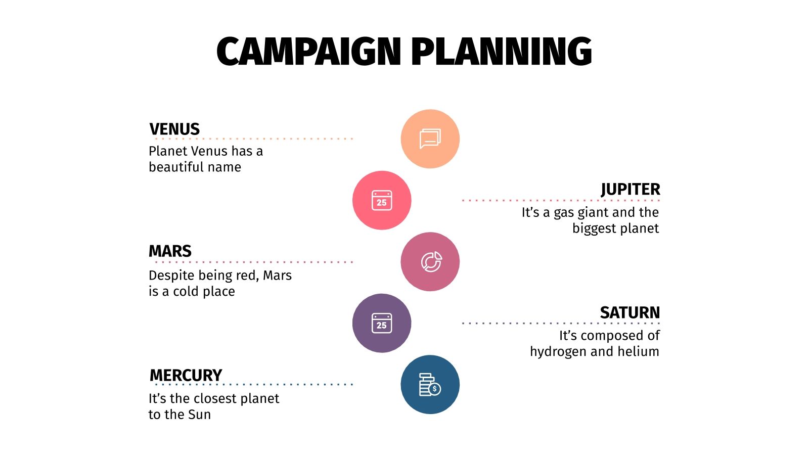 Free Campaign Planning Infographics for Google Slides and PPT