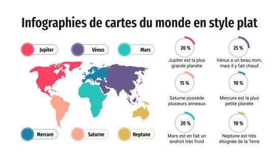 Infografías con mapas del mundo | Google Slides y PowerPoint