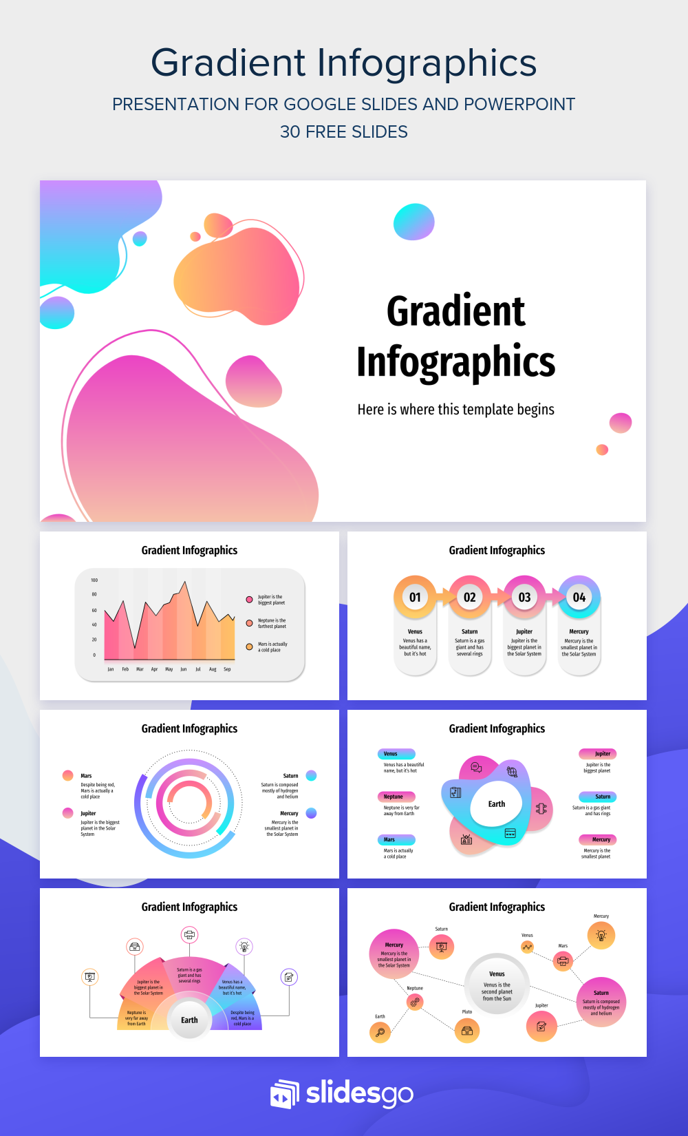 Gradient Infographics Google Slides and PowerPoint template