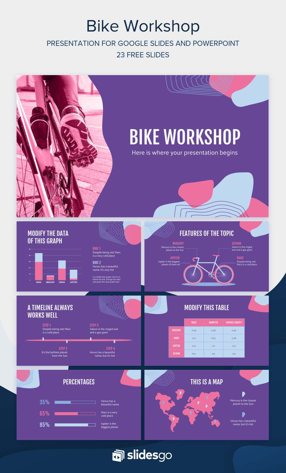 Bike Workshop Google Slides theme & PowerPoint template