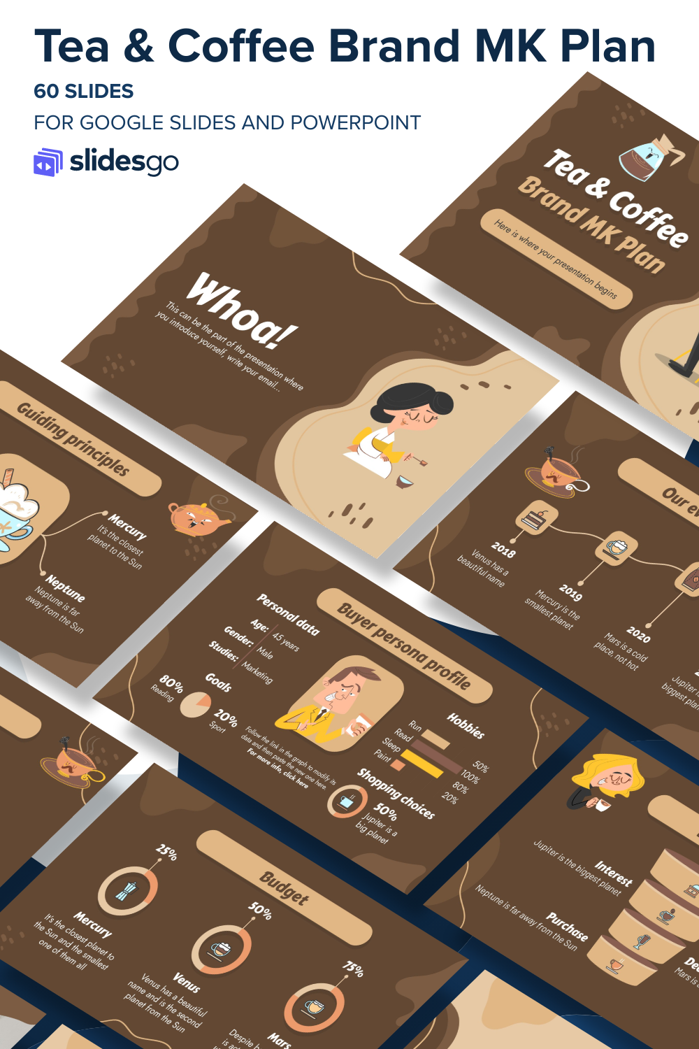 Tea & Coffee Brand MK Plan | Google Slides & PowerPoint