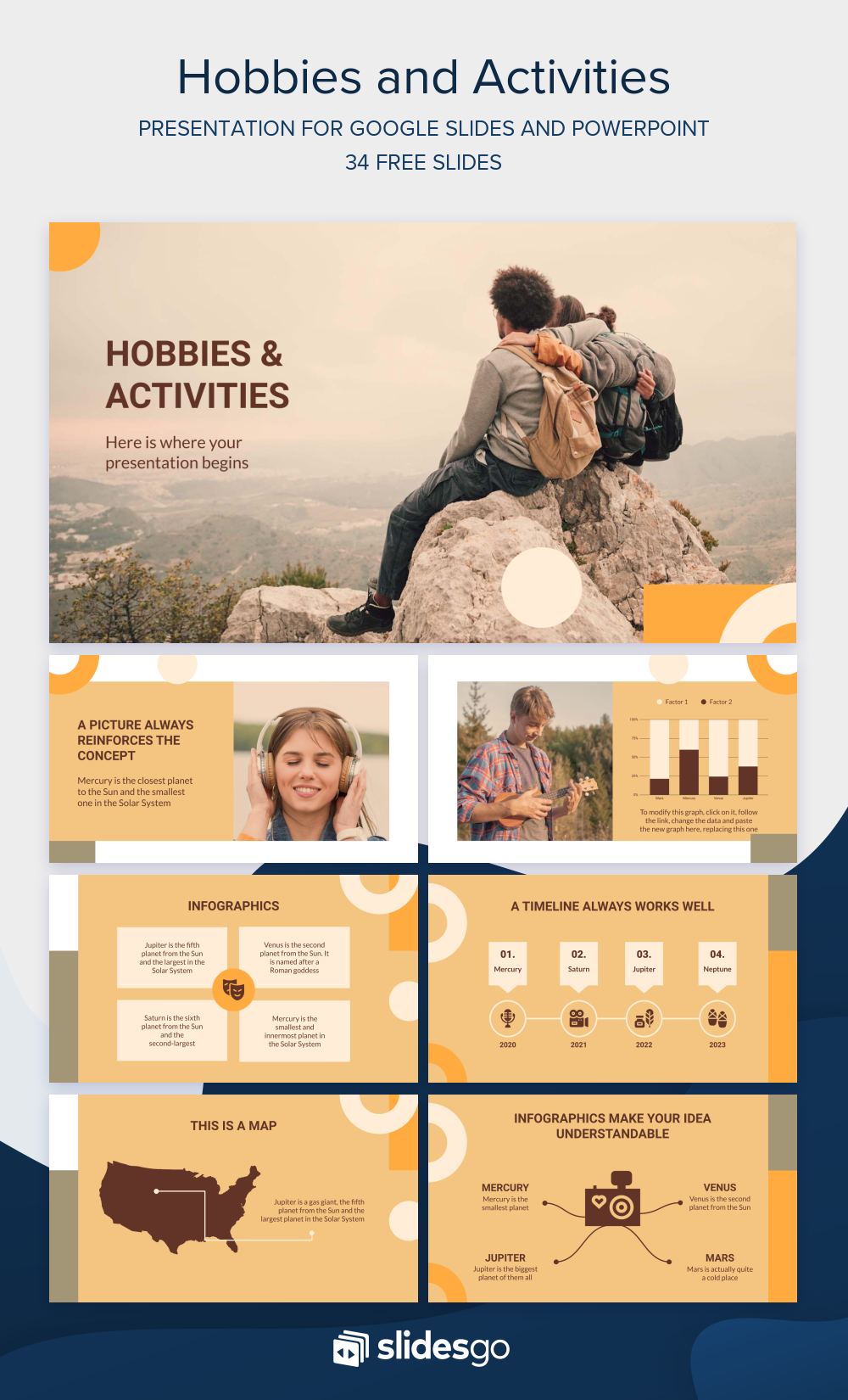 Page 2 | Hobbies & Activities Google Slides & PowerPoint template