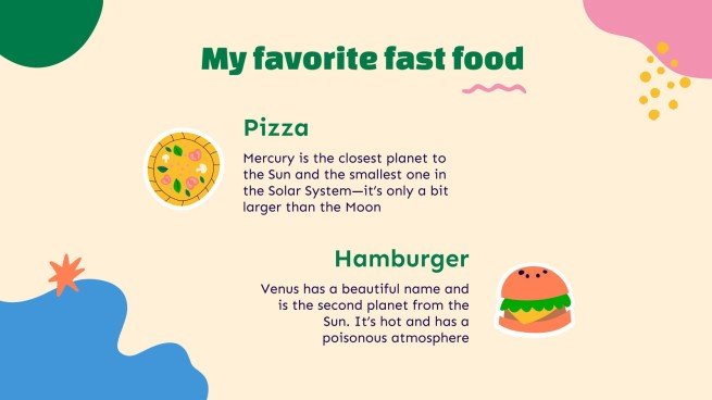 Sobre mí: Mi comida favorita | Google Slides y PowerPoint