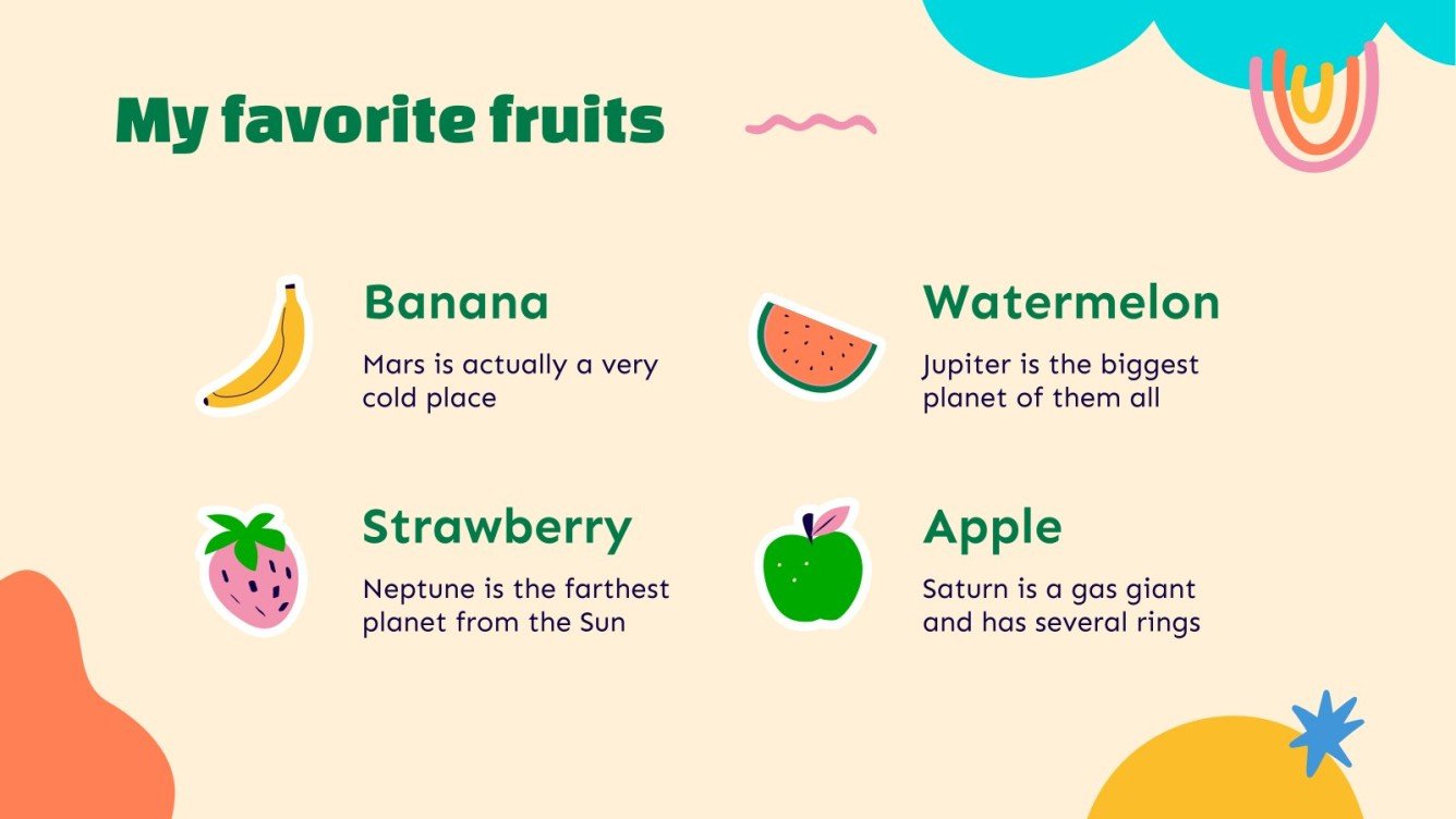 Sobre mí: Mi comida favorita | Google Slides y PowerPoint