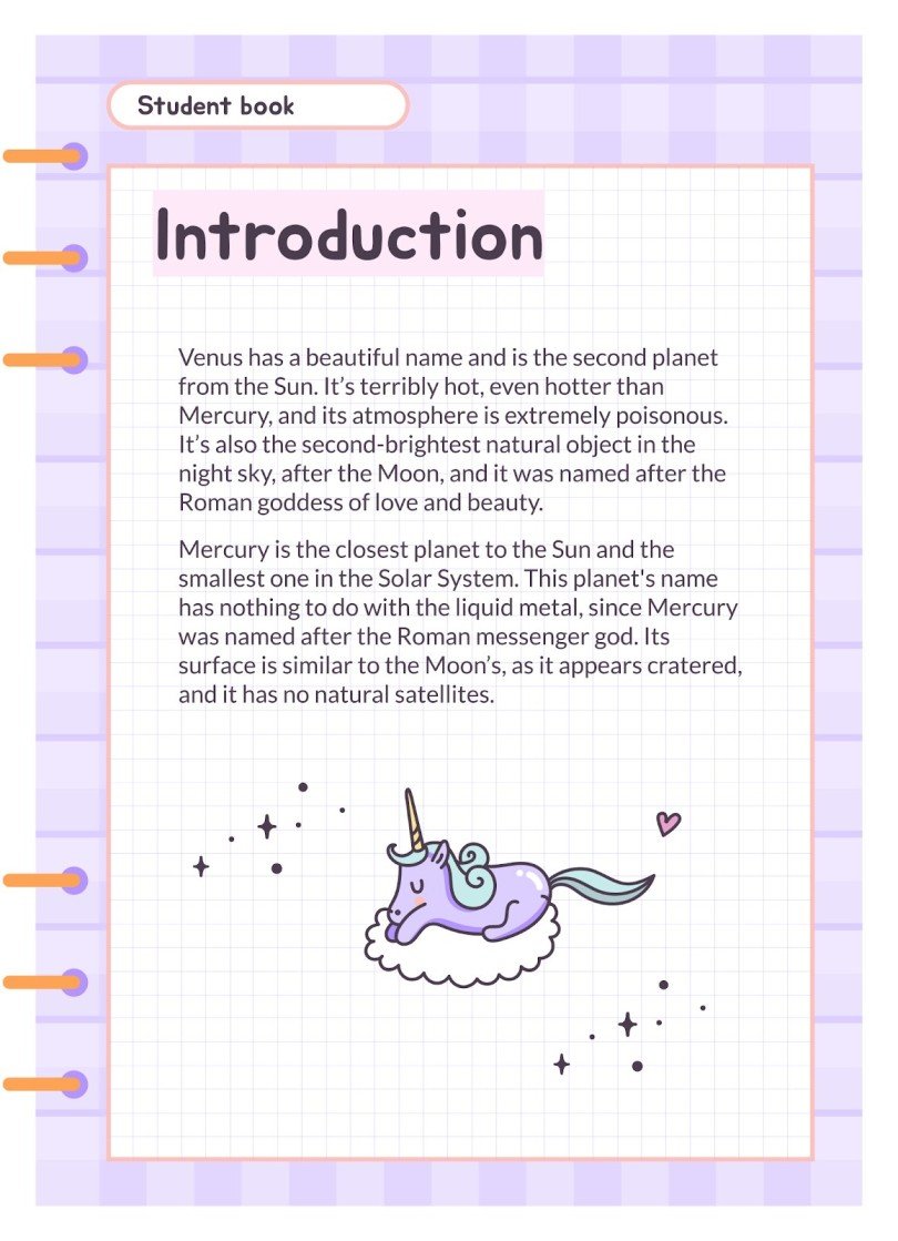 Korean Notebook Style: Student Book | Google Slides & PPT