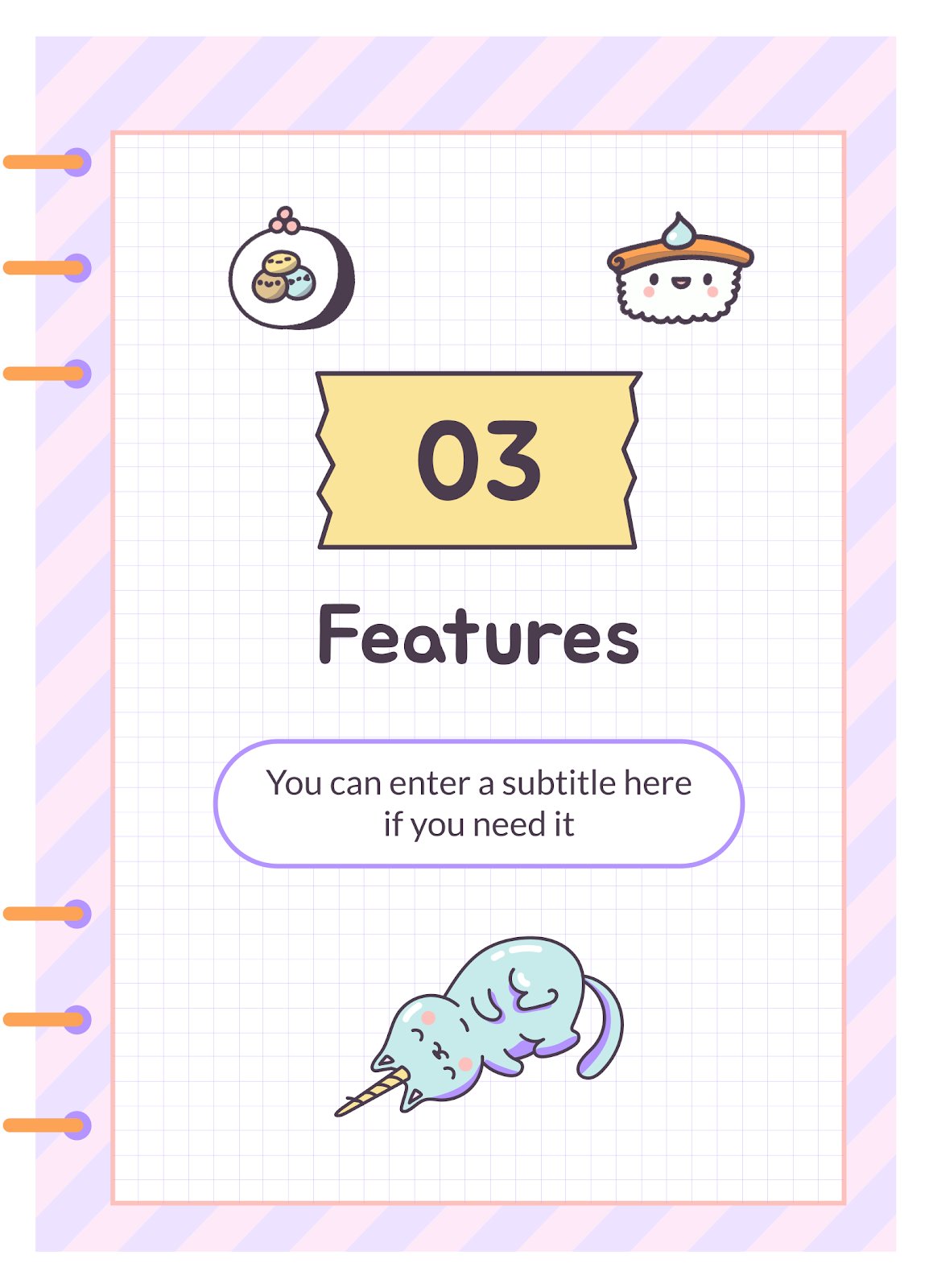 Korean Notebook Style: Student Book | Google Slides & PPT