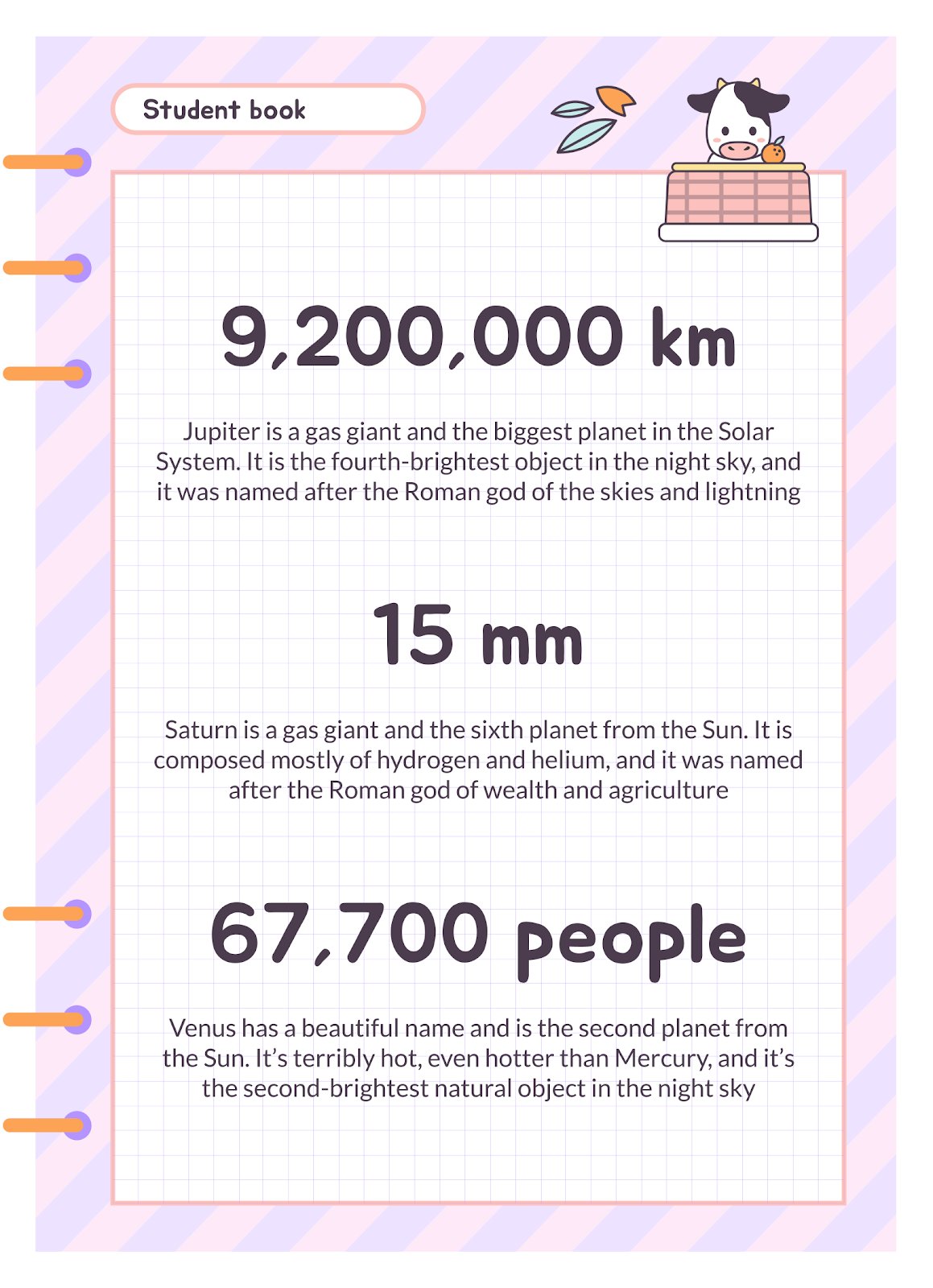 Korean Notebook Style: Student Book | Google Slides & PPT