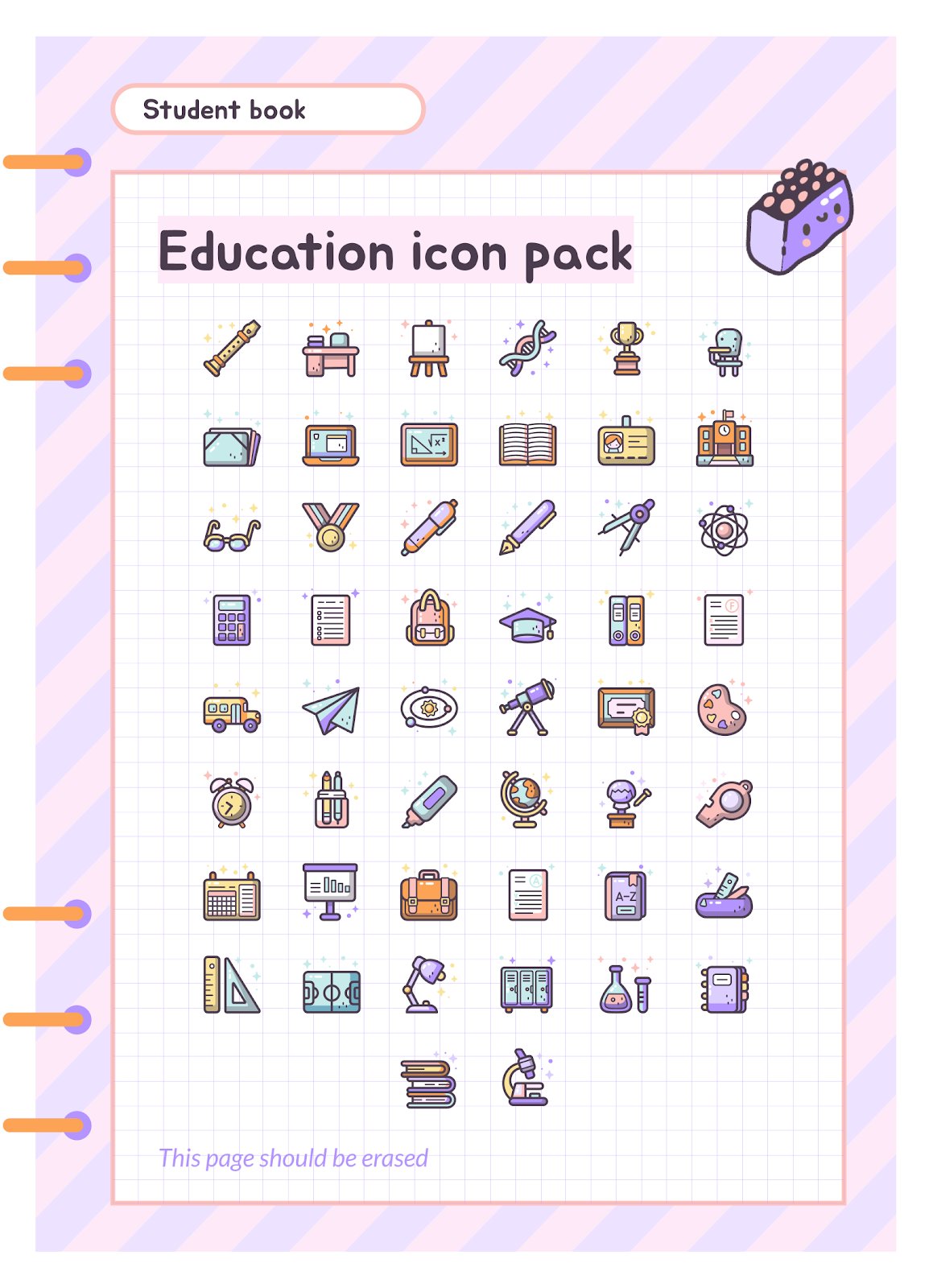 Korean Notebook Style: Student Book | Google Slides & PPT