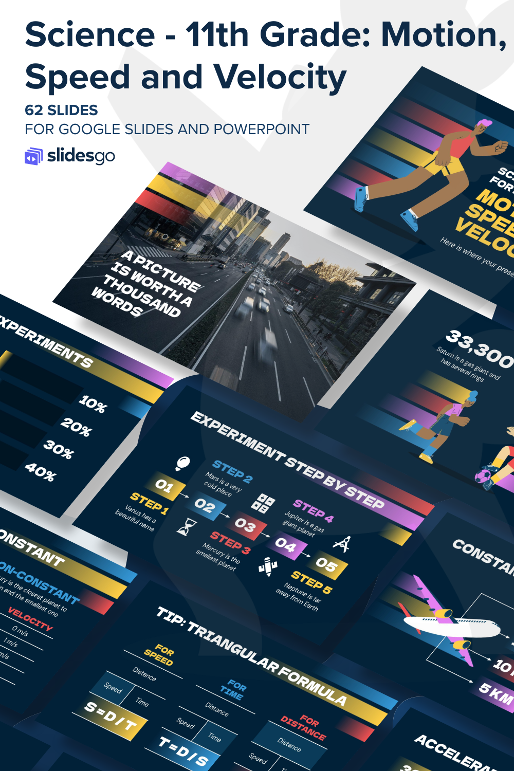 11th Grade: Motion, Speed and Velocity | Google Slides & PPT