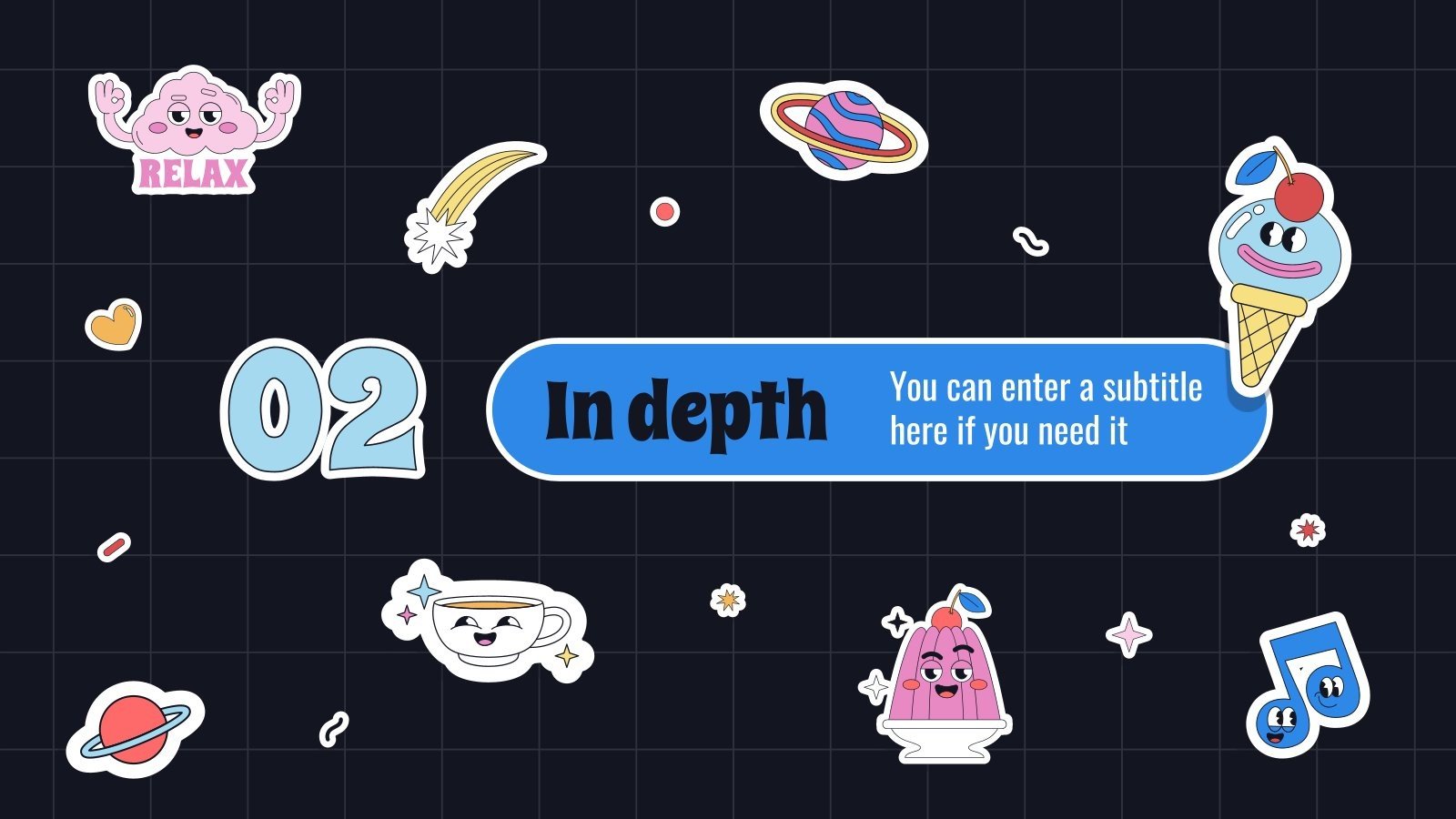 Newsletter con stickers estilo cartoon | Google Slides y PPT