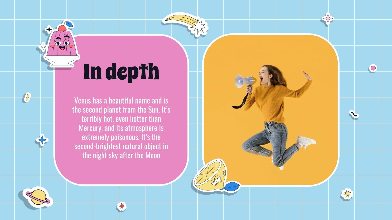 Newsletter con stickers estilo cartoon | Google Slides y PPT