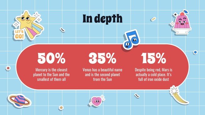 Newsletter con stickers estilo cartoon | Google Slides y PPT