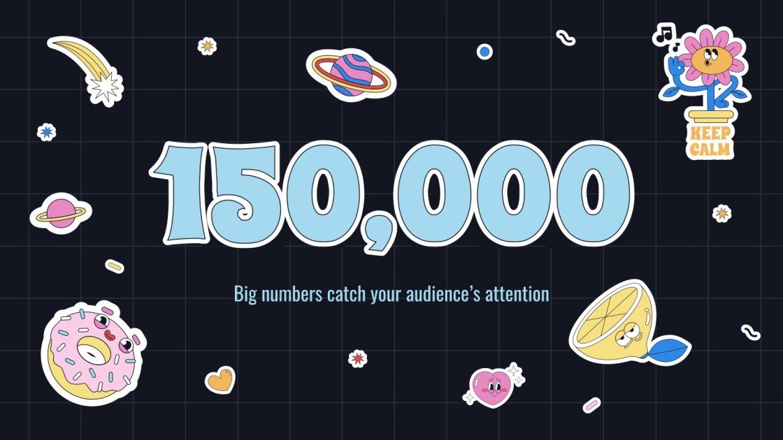 Newsletter con stickers estilo cartoon | Google Slides y PPT