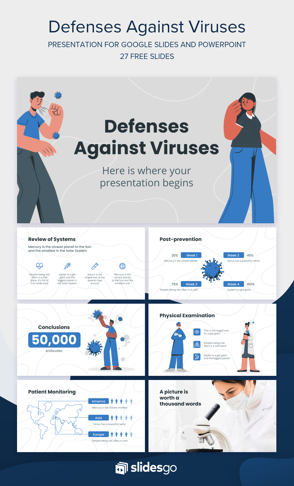 Defenses against Viruses Google Slides & PowerPoint template
