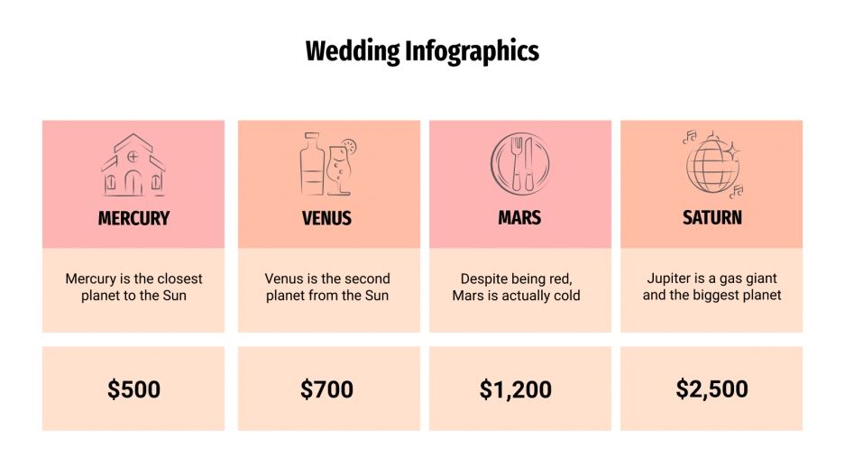 Free Wedding Infographics for Google Slides and PowerPoint