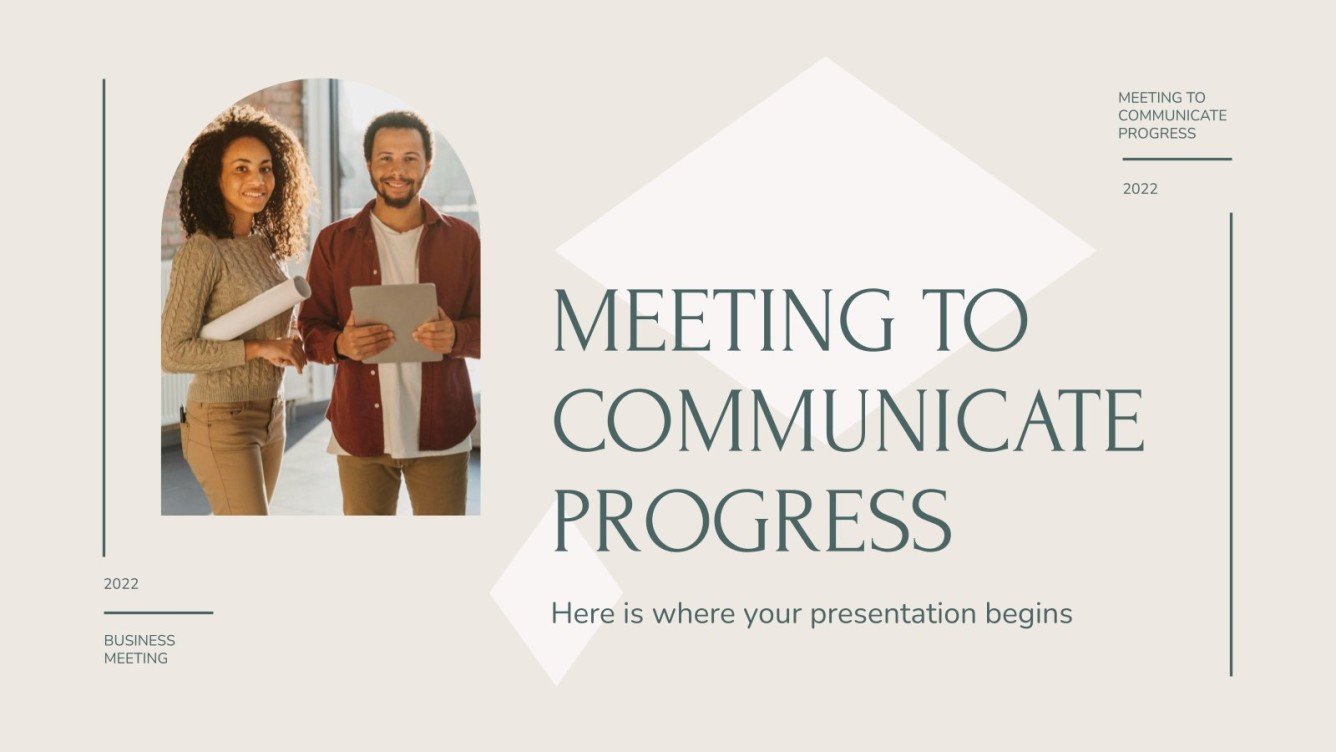 Meeting to Communicate Progress | Google Slides & PowerPoint