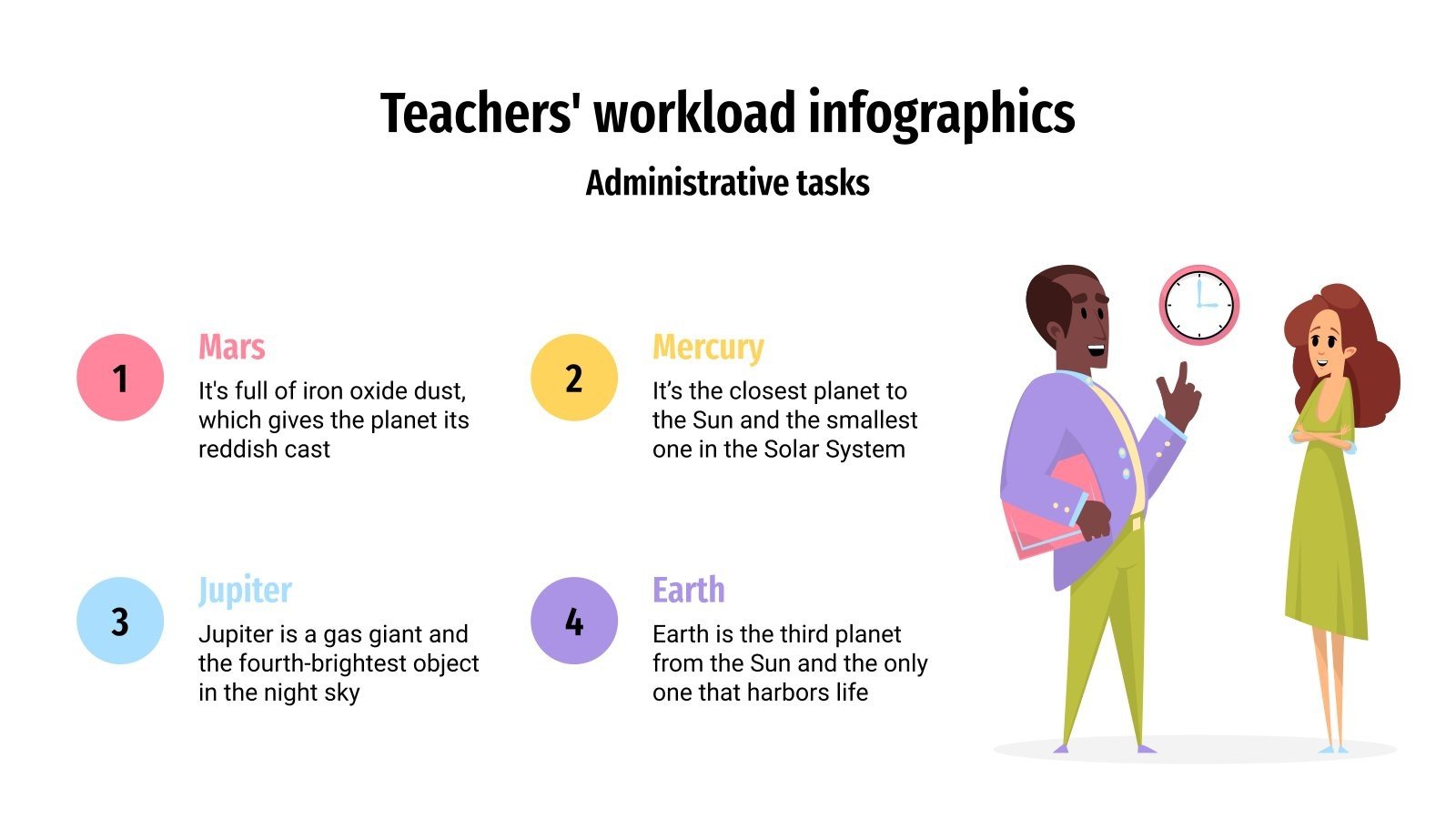 Teachers' Workload Infographics | Google Slides & PowerPoint
