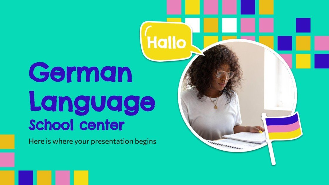 German Language School Center Google Slides PPT german-language-school-center-google-slides-ppt
