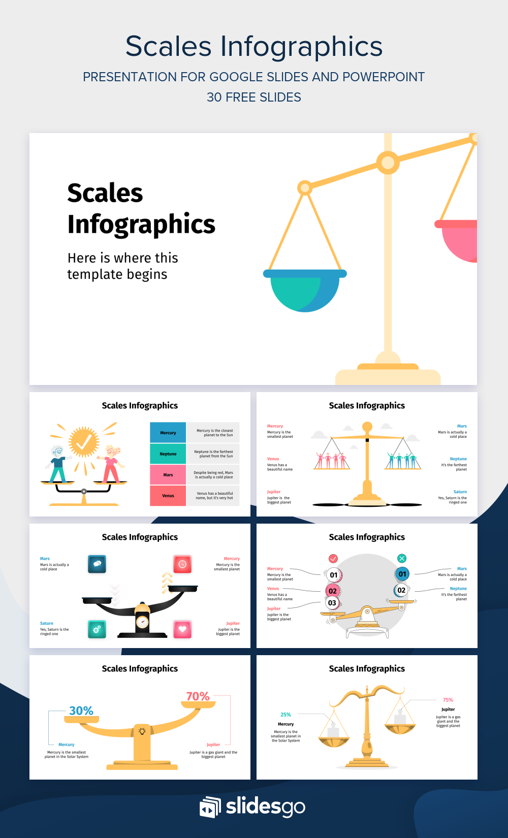 Free Scales Infographics for Google Slides and PowerPoint