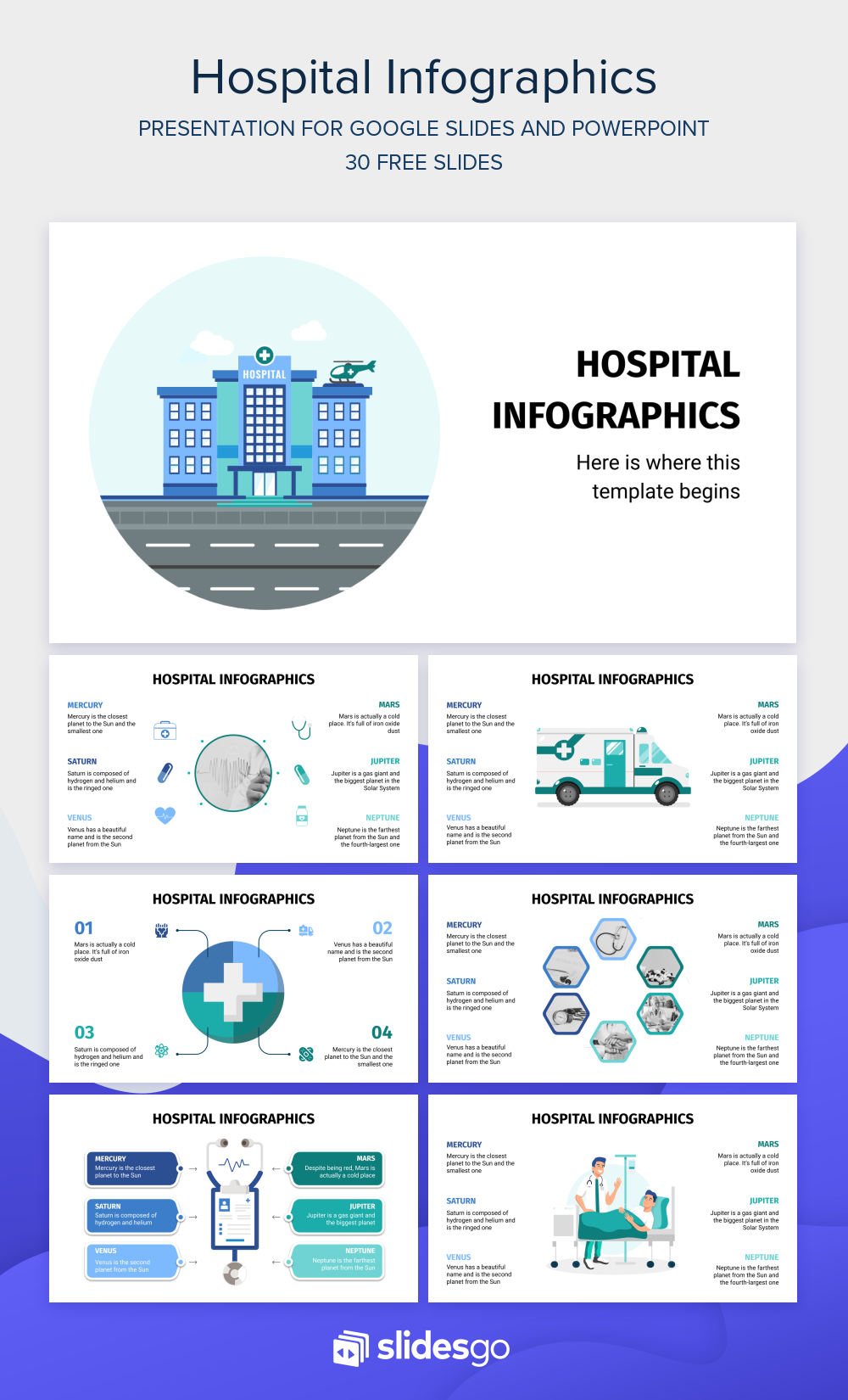 Free Hospital Infographics for Google Slides and PowerPoint