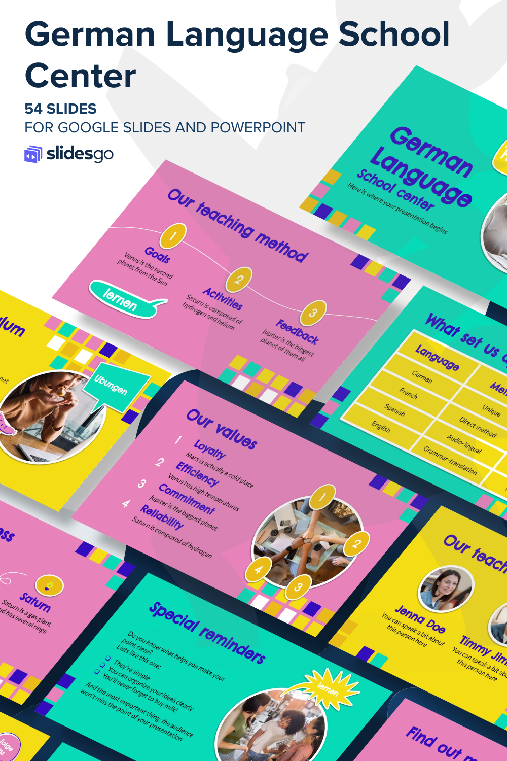 German Language School Center Google Slides PPT German Language School Center Google Slides PPT