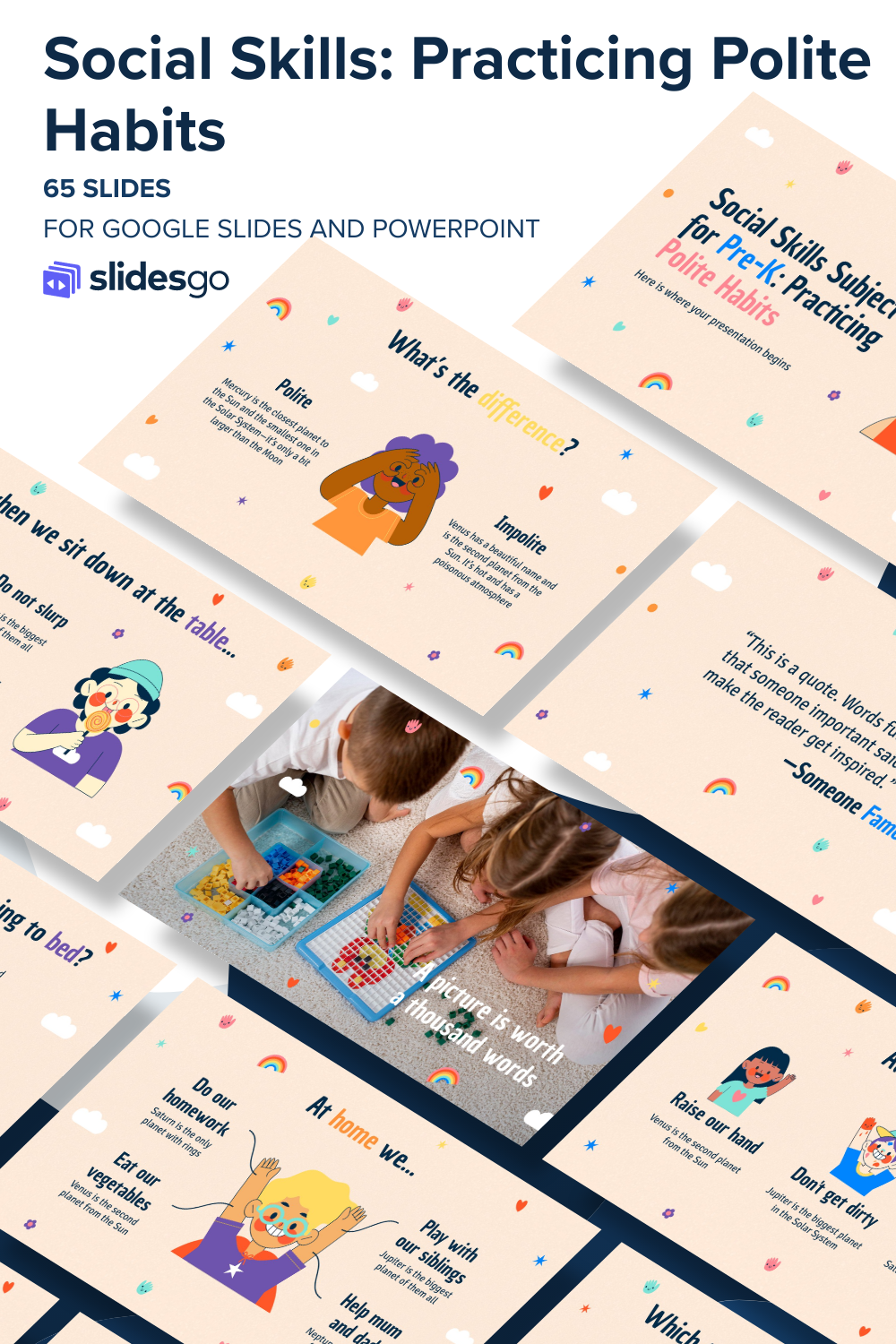 Social Skills for Pre-K: Polite Habits | Google Slides & PPT