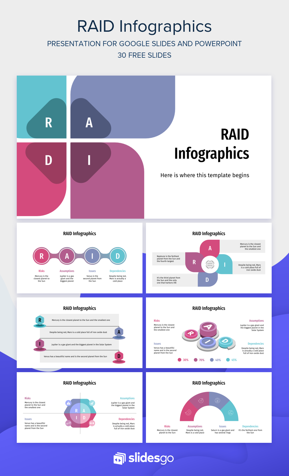 Free RAID Infographics for Google Slides and PowerPoint
