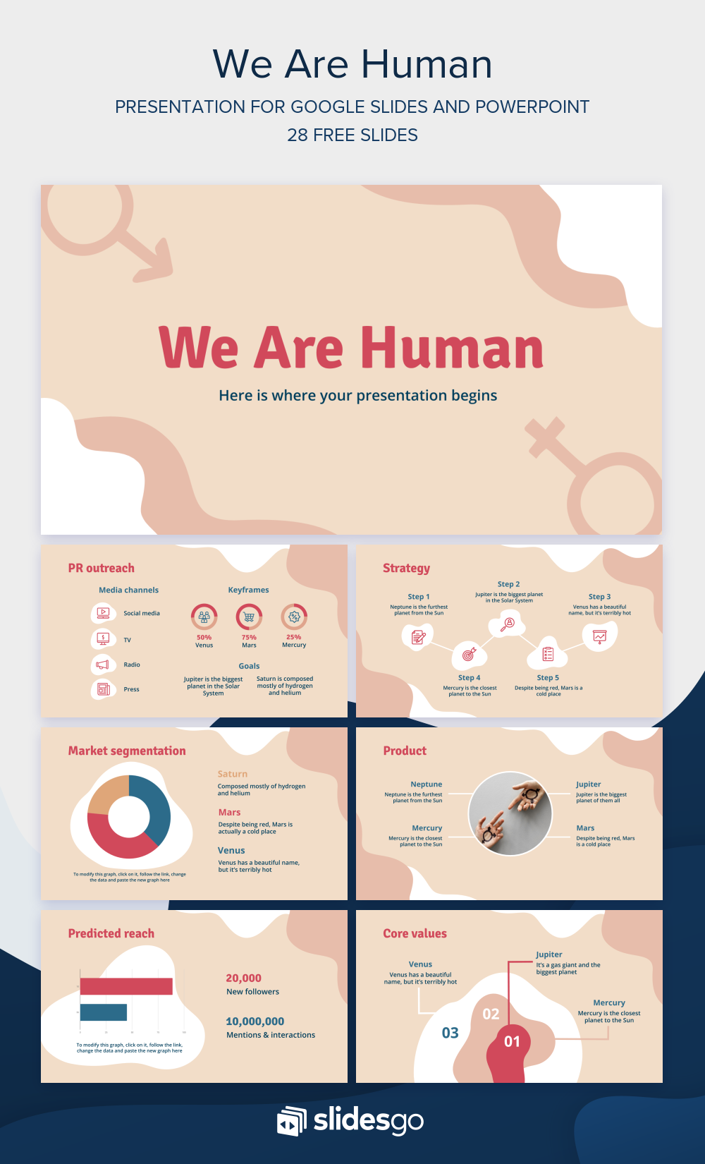 We Are Human Google Slides theme & PowerPoint template