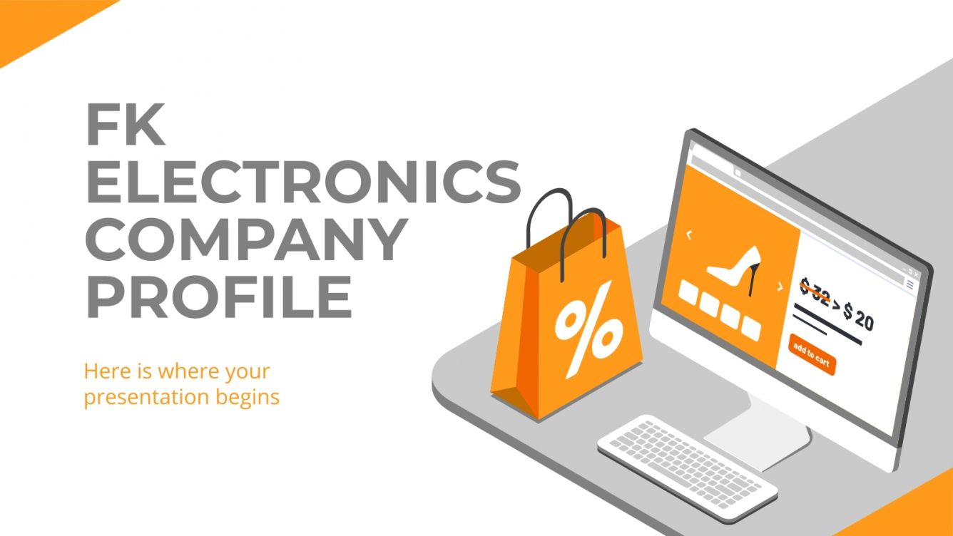 FK Electronics Company Profile Google Slides & PPT template