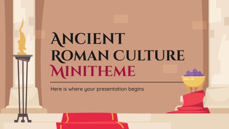 Ancient Roman Culture Minitheme | Google Slides & PPT