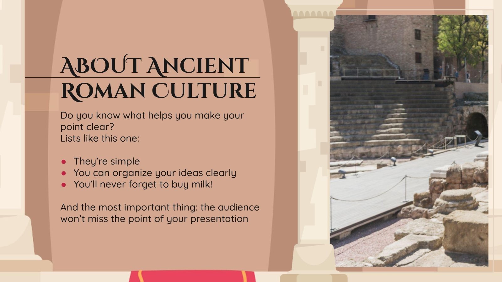 Ancient Roman Culture Minitheme | Google Slides & PPT