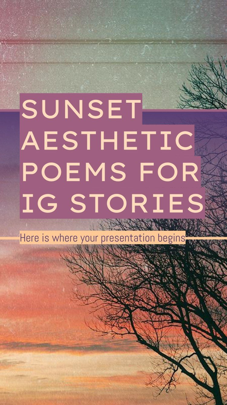 Sunset Aesthetic Poems for IG Stories | Google Slides & PPT