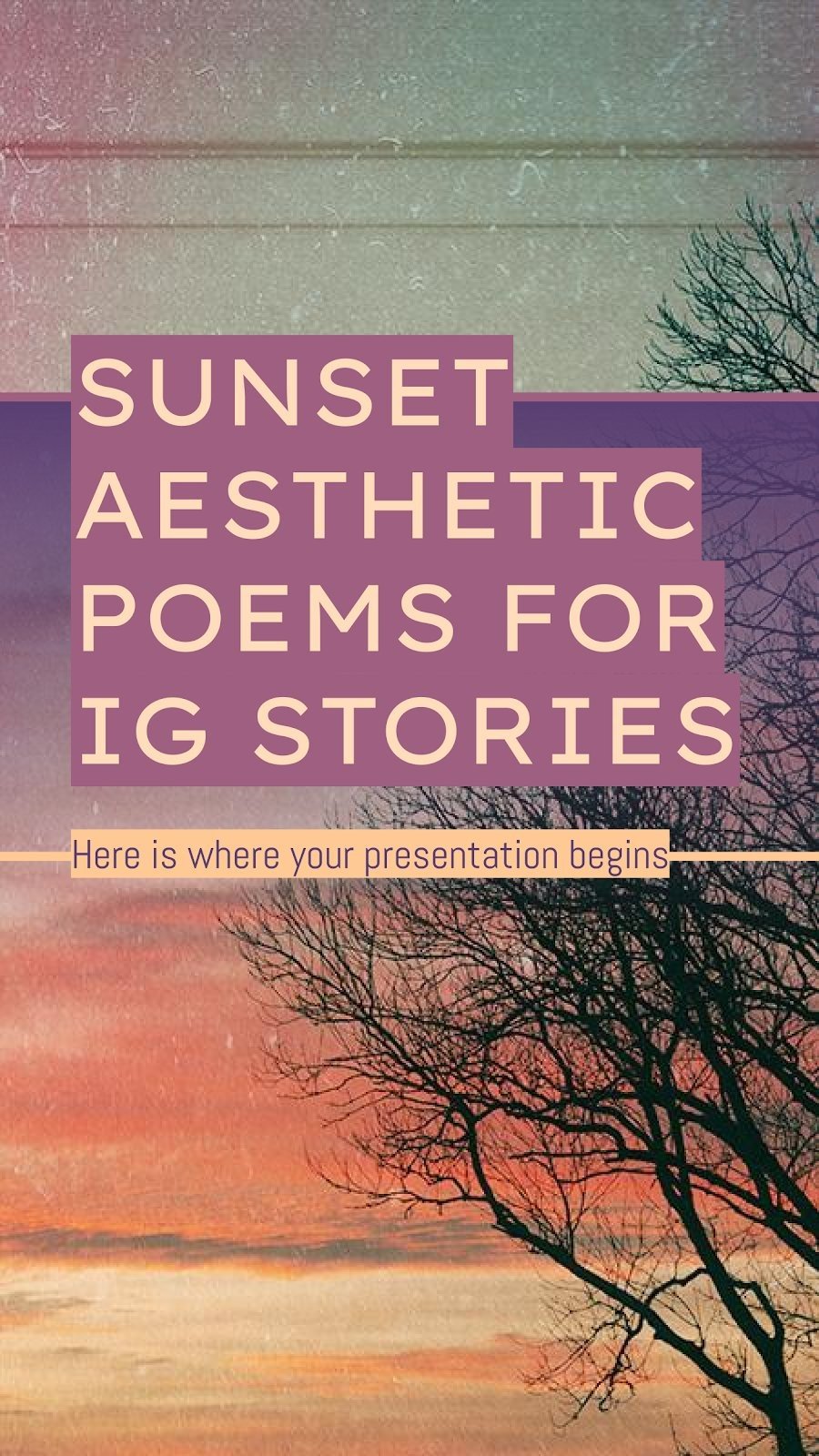 Sunset Aesthetic Poems for IG Stories | Google Slides & PPT
