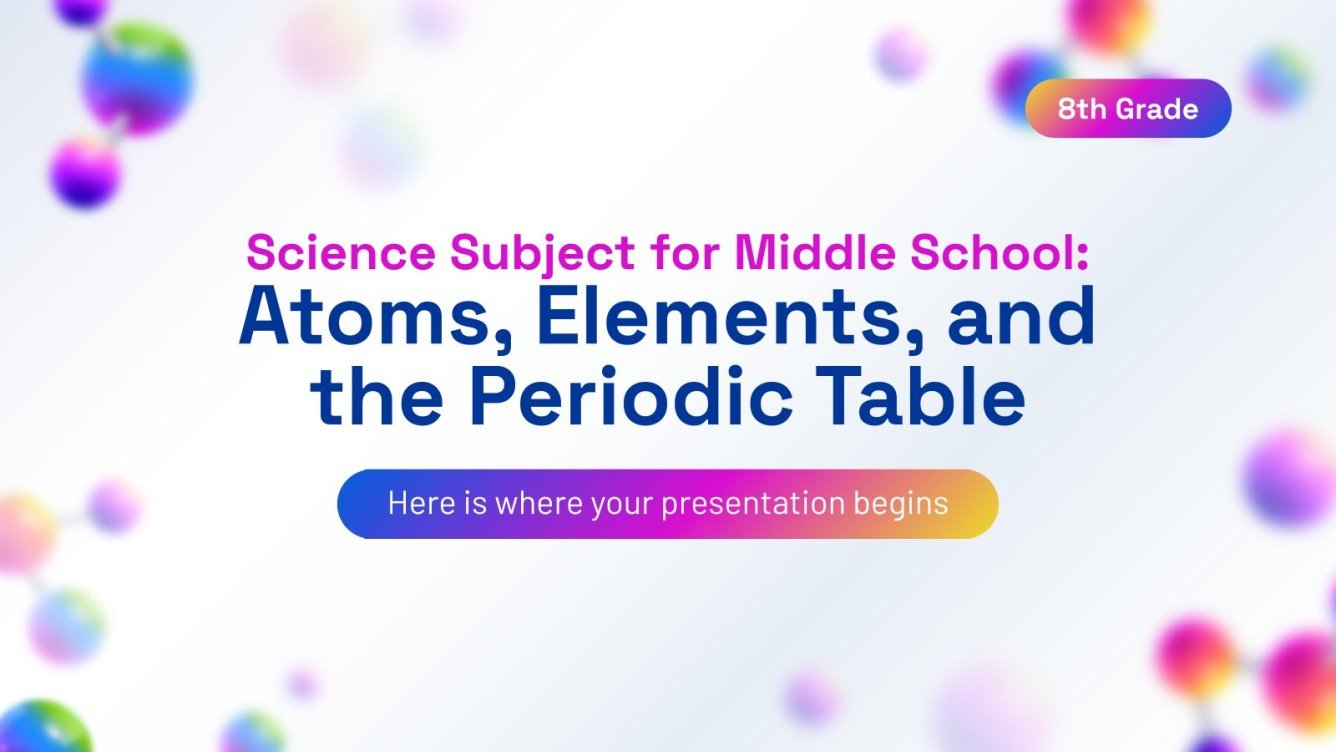 8th Grade: Atoms, Elements, and the Periodic Table