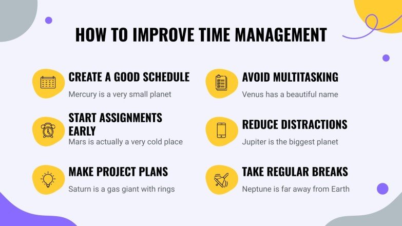 9th Grade: Time Management | Google Slides & PowerPoint