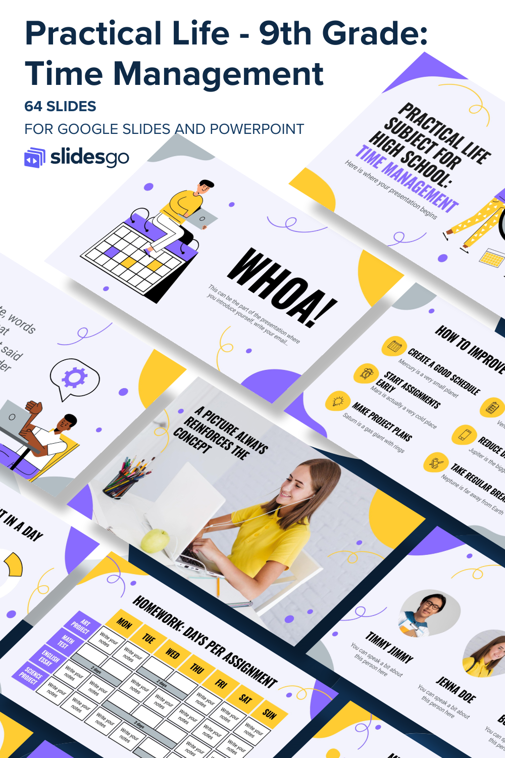 9th Grade: Time Management | Google Slides & PowerPoint