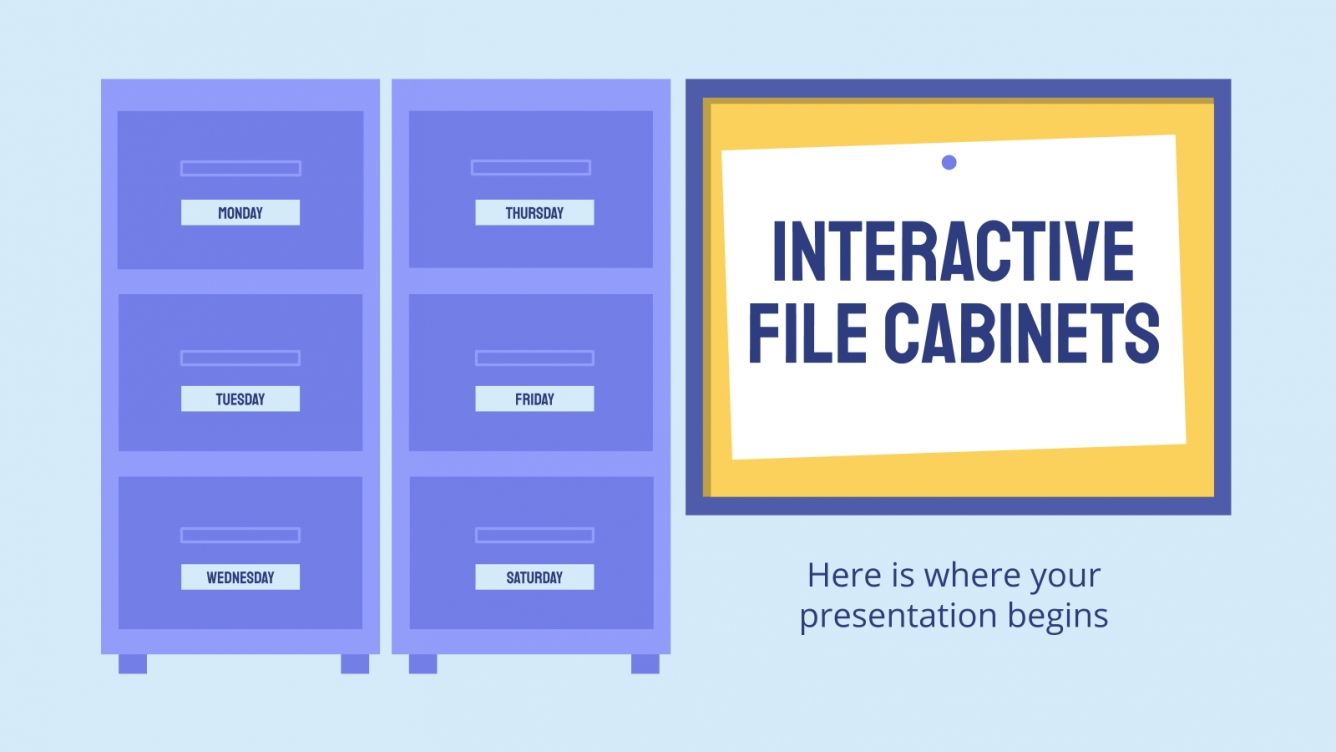 Interactive File Cabinets Google Slides & PowerPoint template