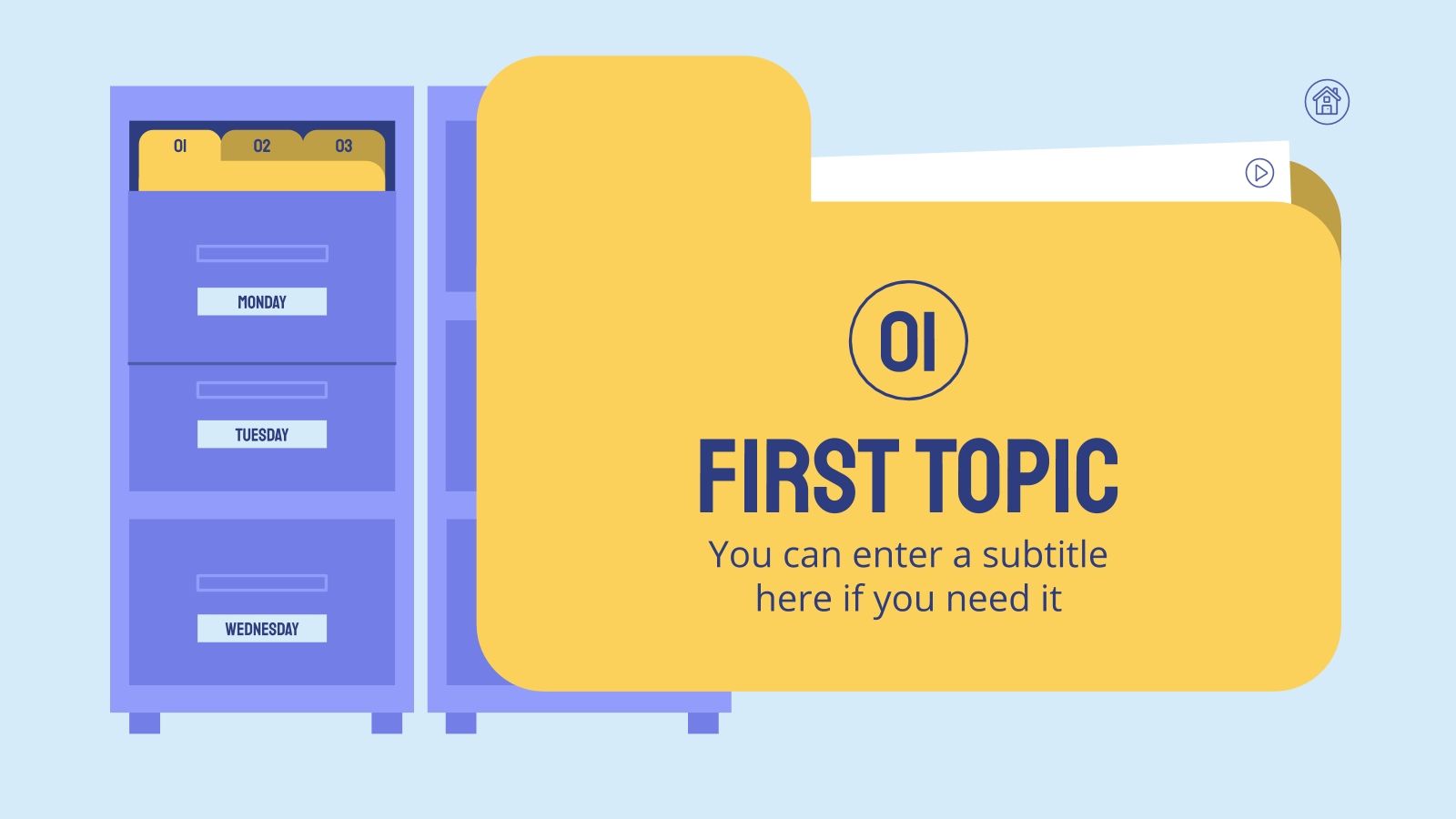 Interactive File Cabinets Google Slides & PowerPoint template