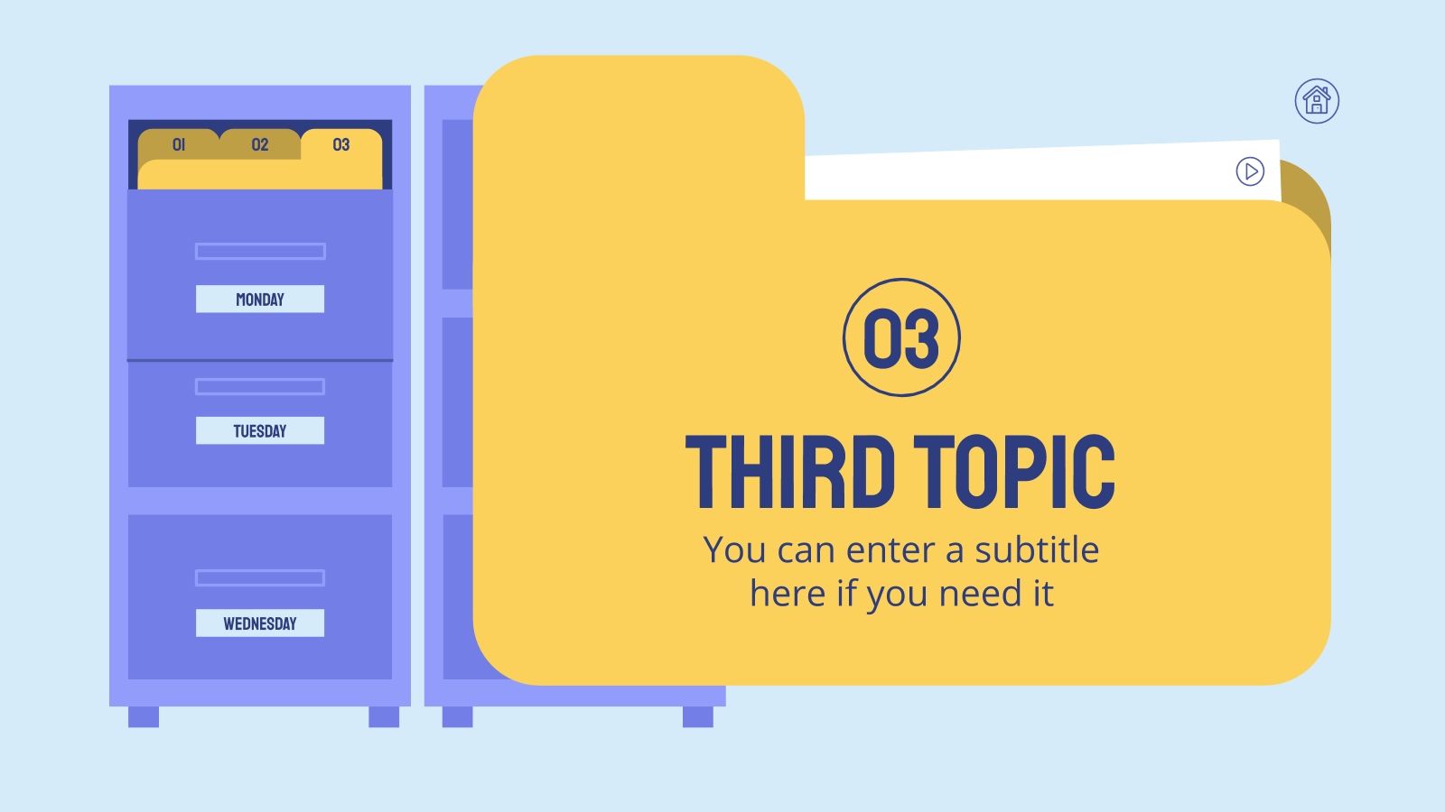 Interactive File Cabinets Google Slides & PowerPoint template